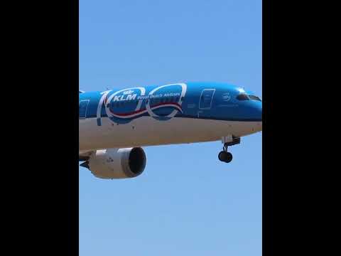 Amazing KLM 787 100 Years Old Livery Landing At John Wayne