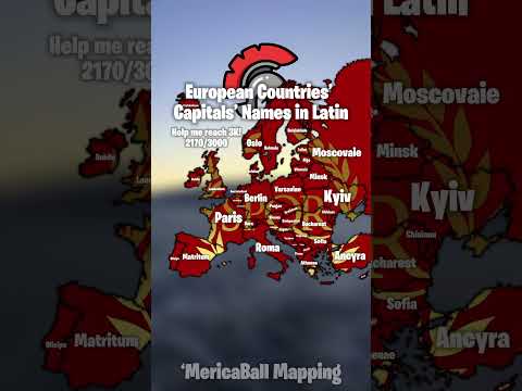 European Countries’ Capitals’ Names in Latin #mapping #geographythroughmaps #map #europe