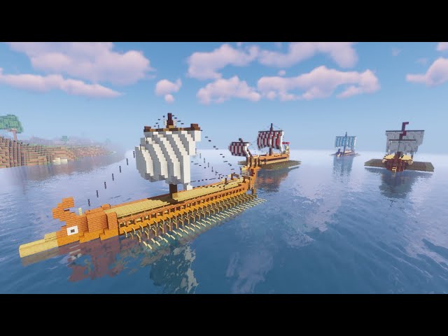 Minecraft Trirreme Grego Ancient Roman/Greek Trireme Minecraft Map