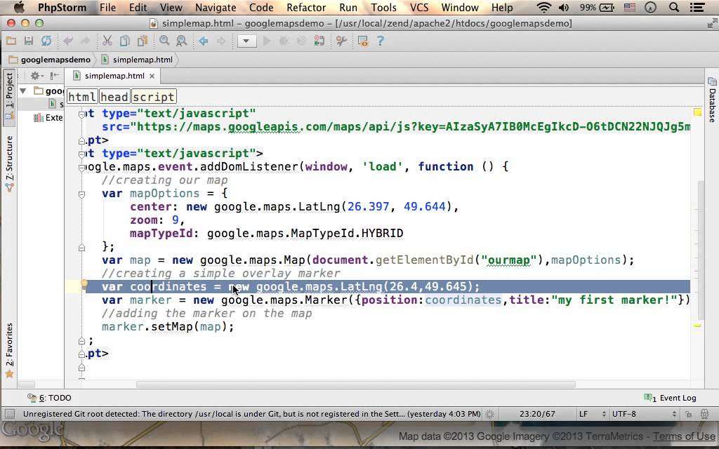 Simple Marker on Map using Google Maps JavaScript API