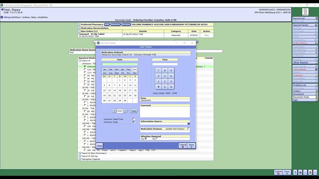 Meditech Home Medications