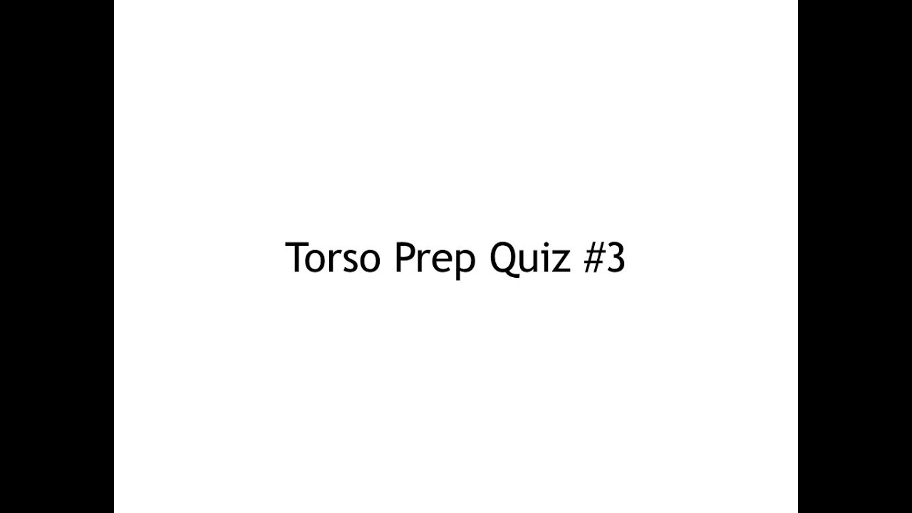 Torso Prep Quiz #3