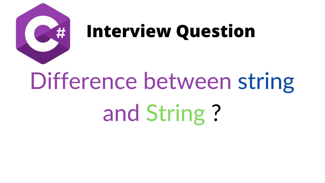 C# | Interview questions | What is difference between string and String ?