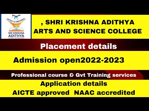 ๐Shri krishna adithya arts & science college full detail...