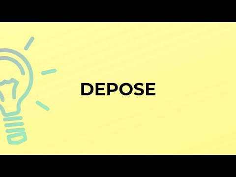 What is the meaning of the word DEPOSE?