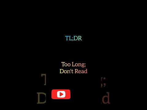 Acronym | English | In Tamil | Part 19 | TL Dr | Too long