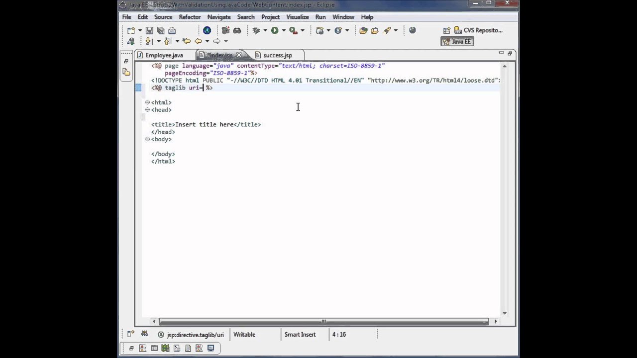 Struts2 0 Chapter 13 - HandsOn with Validation Using Java Code