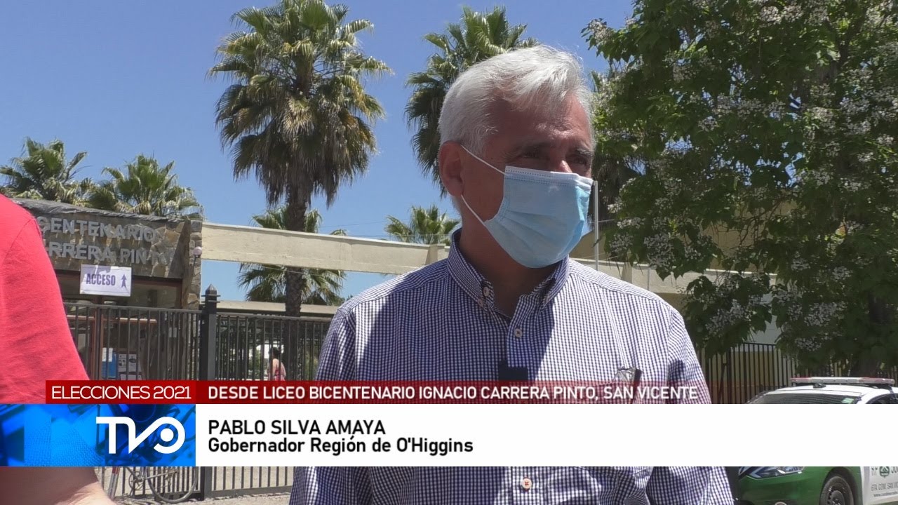 Elecciones 2021, Gobernador de la Región de O’Higgins Pablo Silva en centro de votación San ...