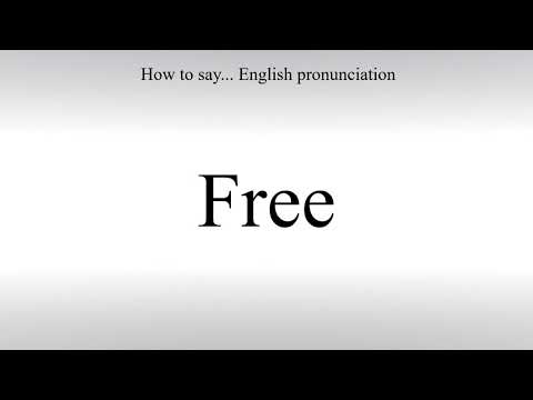 How To Pronounce Free - How To Say: American pronunciation