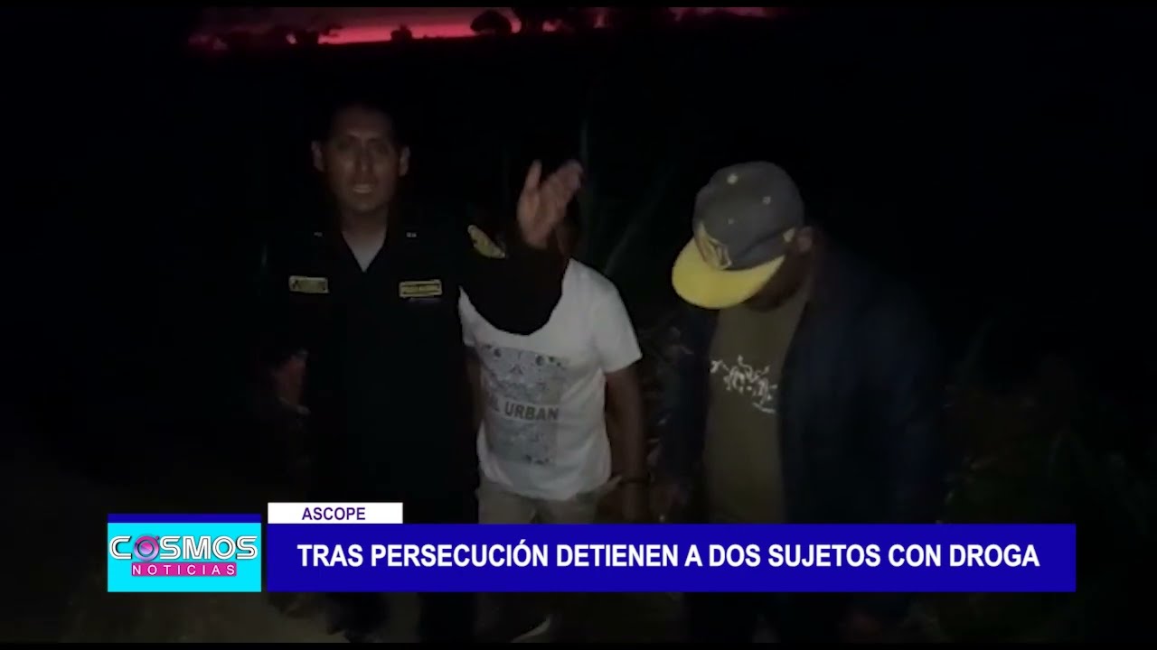 Tras persecución detienen a dos sujetos con droga