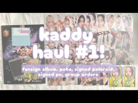 k-address haul #1! billlie fansign album, pobs, signed polaroid, signed photocards, group orders