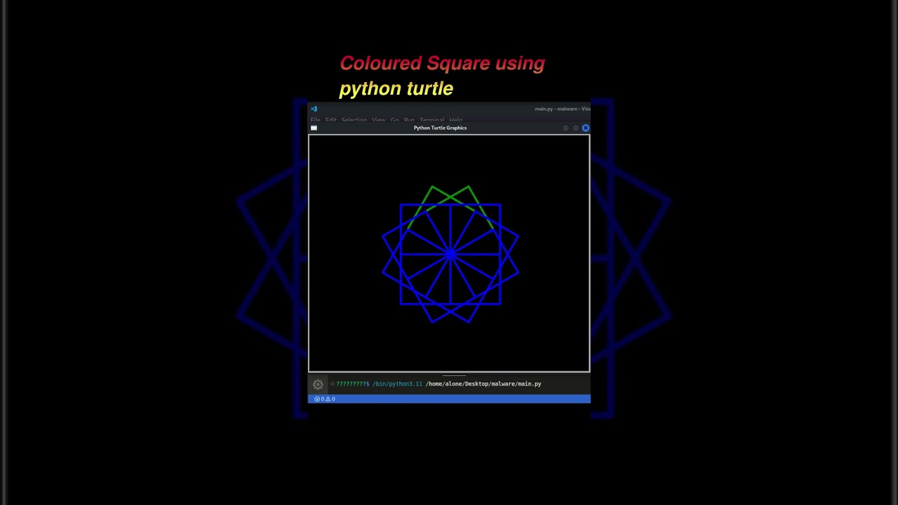 amazing design with square in python turtle