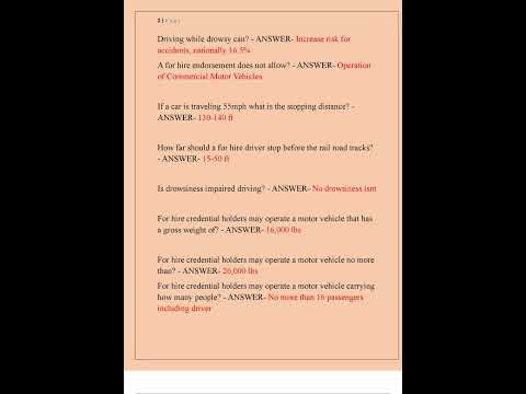 INDIANA FOR HIRE ENDORSEMENT EXAM NEWEST VERSION 2025 ACTUAL EXAM COMPLETE 100 QUESTIONS AND CORRECT