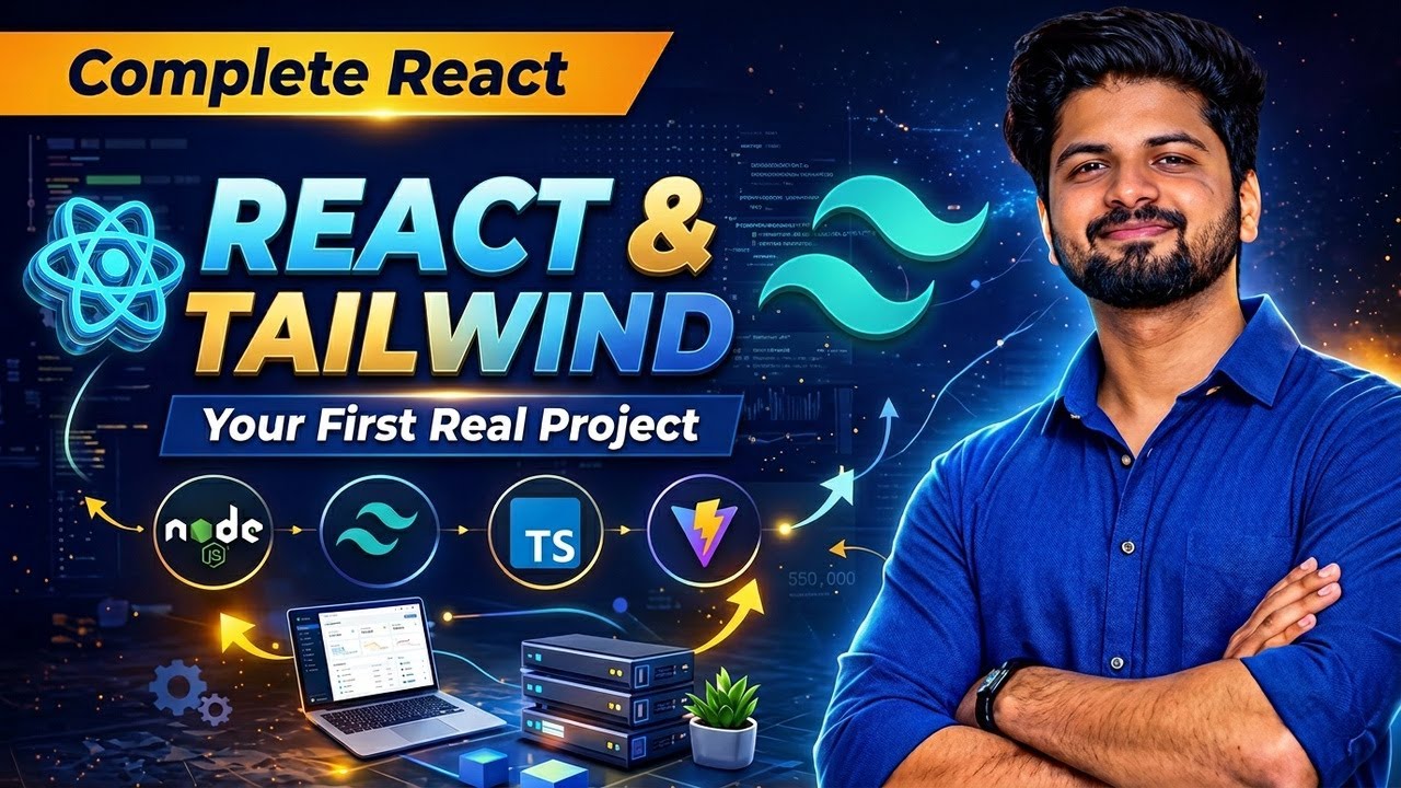 Complete React & Tailwind Setup || Your First Real Project