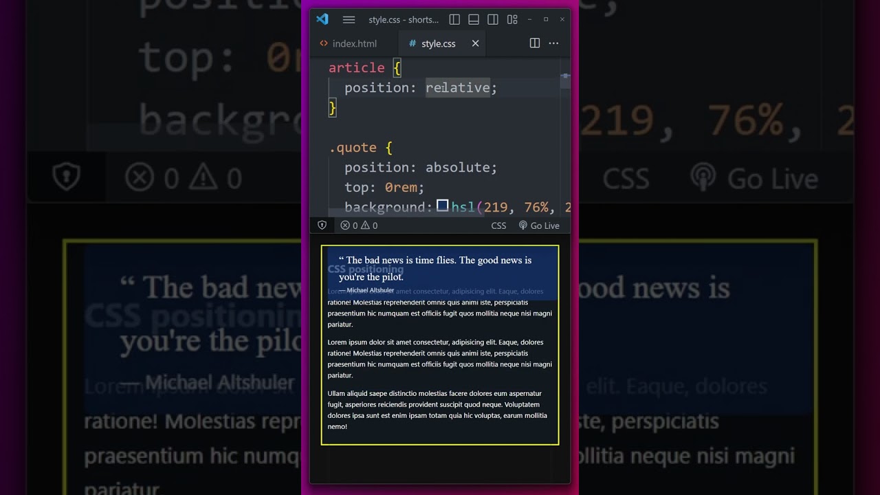 CSS positioning in 60 seconds
