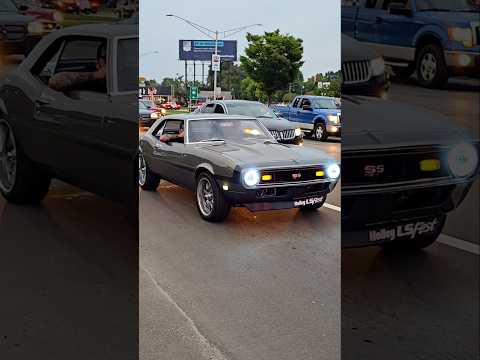 1968 Chevrolet Camaro SS Classic Car Drive By Engine Sound Woodward Dream Cruise 2024