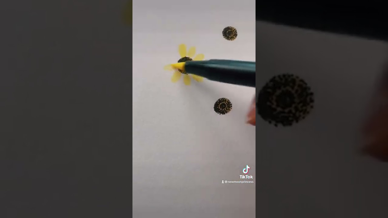 Tutorial menggambar bunga matahari yang mudah dan lucu