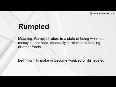 Rumpled Meaning