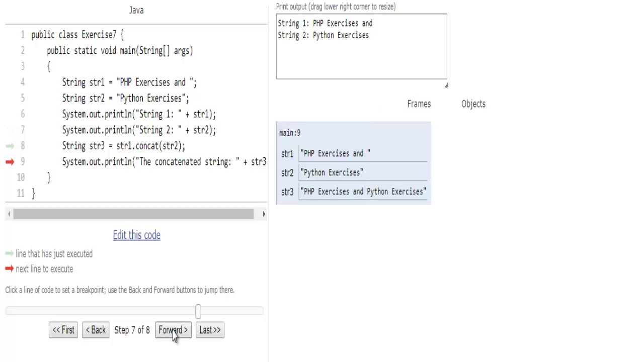 w3resource.com: Java String Exercise-7
