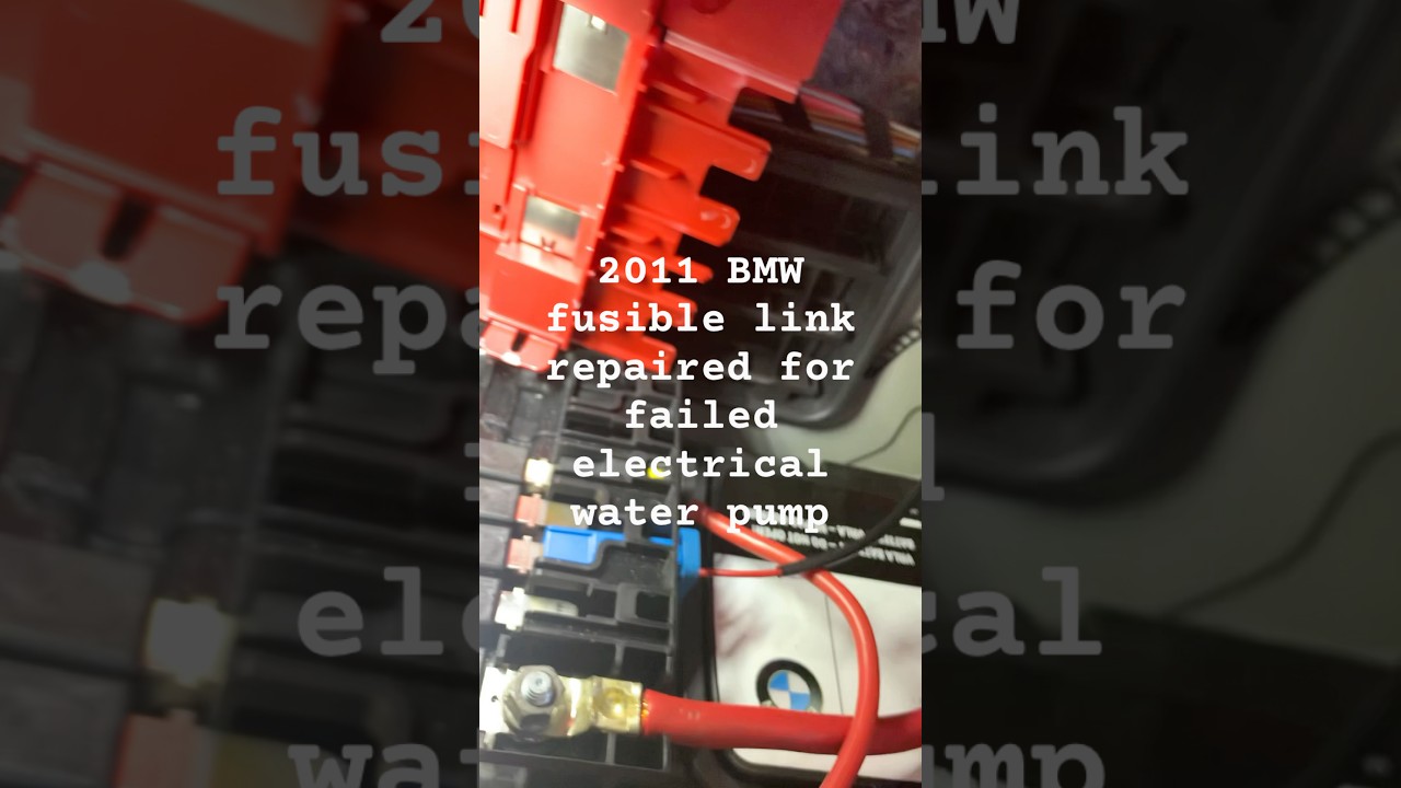 2011 BMW 328i fusible link power restored to electrical water pump #repaircenter #smartrepair #bmw