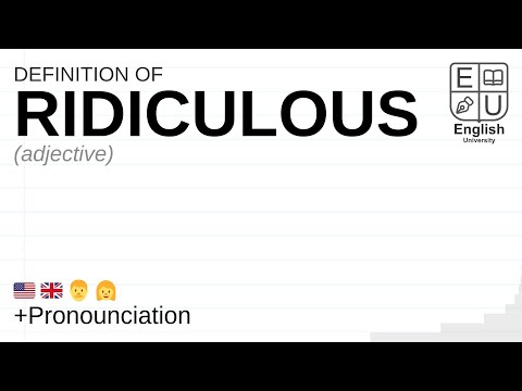 RIDICULOUS meaning, definition & pronunciation | What is RIDICULOUS? | How to say RIDICULOUS