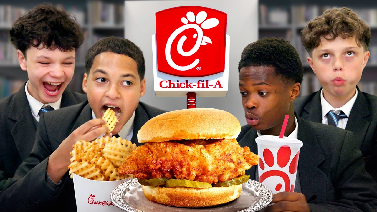 British Highschoolers try Chick-fil-A for the first time!
