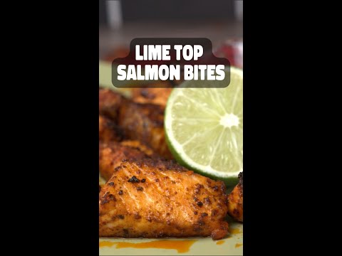 Air Fried Salmon Bites with the NEW Dan-O's Lime Top!