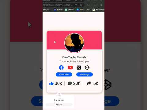 Profile Picture #html #css #DevCoderPiyush