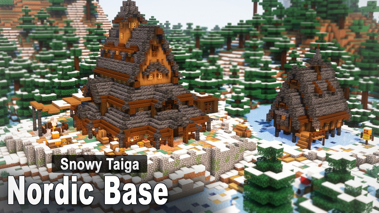 Minecraft: How to build a Survival Spruce Base | Simple Tutorial ...
