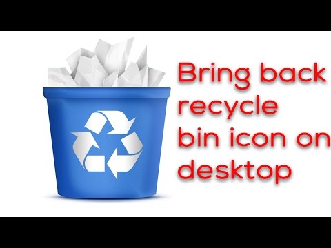 What to do if there is no recycle bin icon on Windows 10 desktop