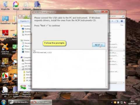 FTDI USB Driver Reset Tool - ACM Instruments