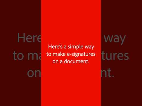 How to make electronic signature - A simple way | Adobe Acrobat