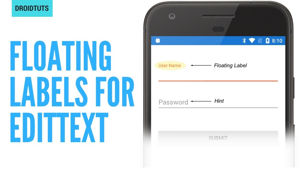 Android | Material Design Floating Labels for EditText.