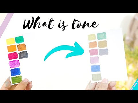 what is tone in art , how to make tones of certain shade , normal hue into tone