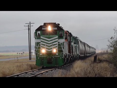Vintage Locomotives in Action - AT&L Shortline Grain Train
