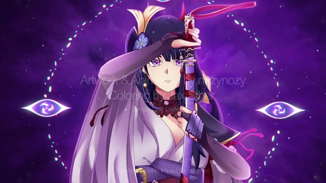 Looping Animation Fan Art | Raiden Shogun - Genshin Impact #raidenshogun #animation #genshinimpact