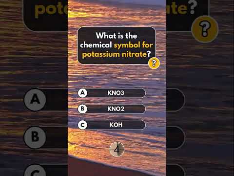 What is the chemical symbol for potassium nitrate? ##ScientificTrivia #ScienceDiscoveries