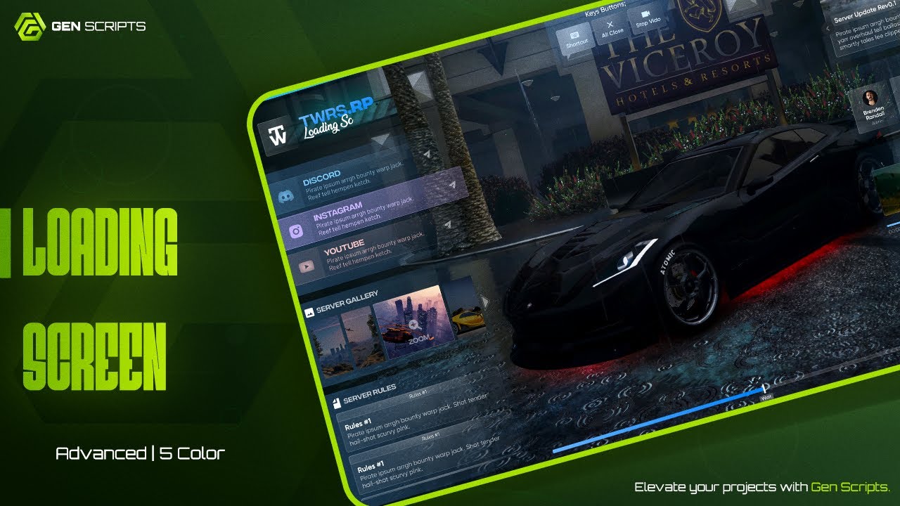Fivem Loading Screen | gen_loading | ALL FRAMEWORKS
