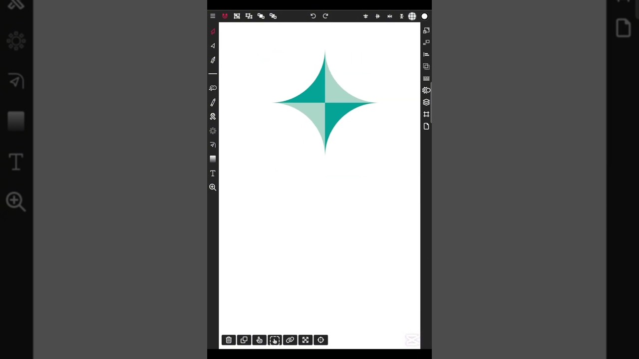 Creando una estrella de 4 picos en Vector-ink. #vectorart #drawing #vectorworks #vectorink