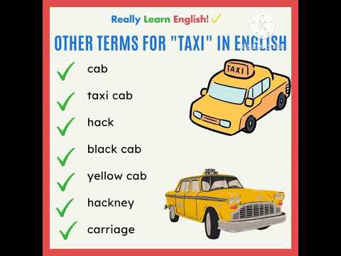 Taxi vocabulary