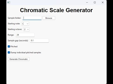 Chromatic Scale Generator Tutorial