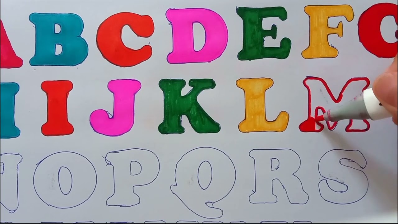 Belajar Huruf Dan Mewarnai Huruf A Z | Belajar Mewarnai untuk Anak PAUD dan TK