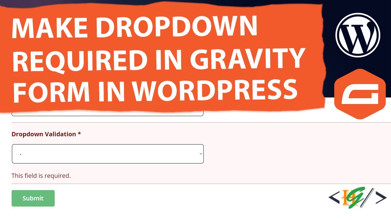 How to Make Dropdowns Field Required in Gravity Form WordPress | Dropdown Validation