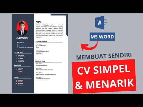 Cara Membuat CV Simpel dan Menarik di Word