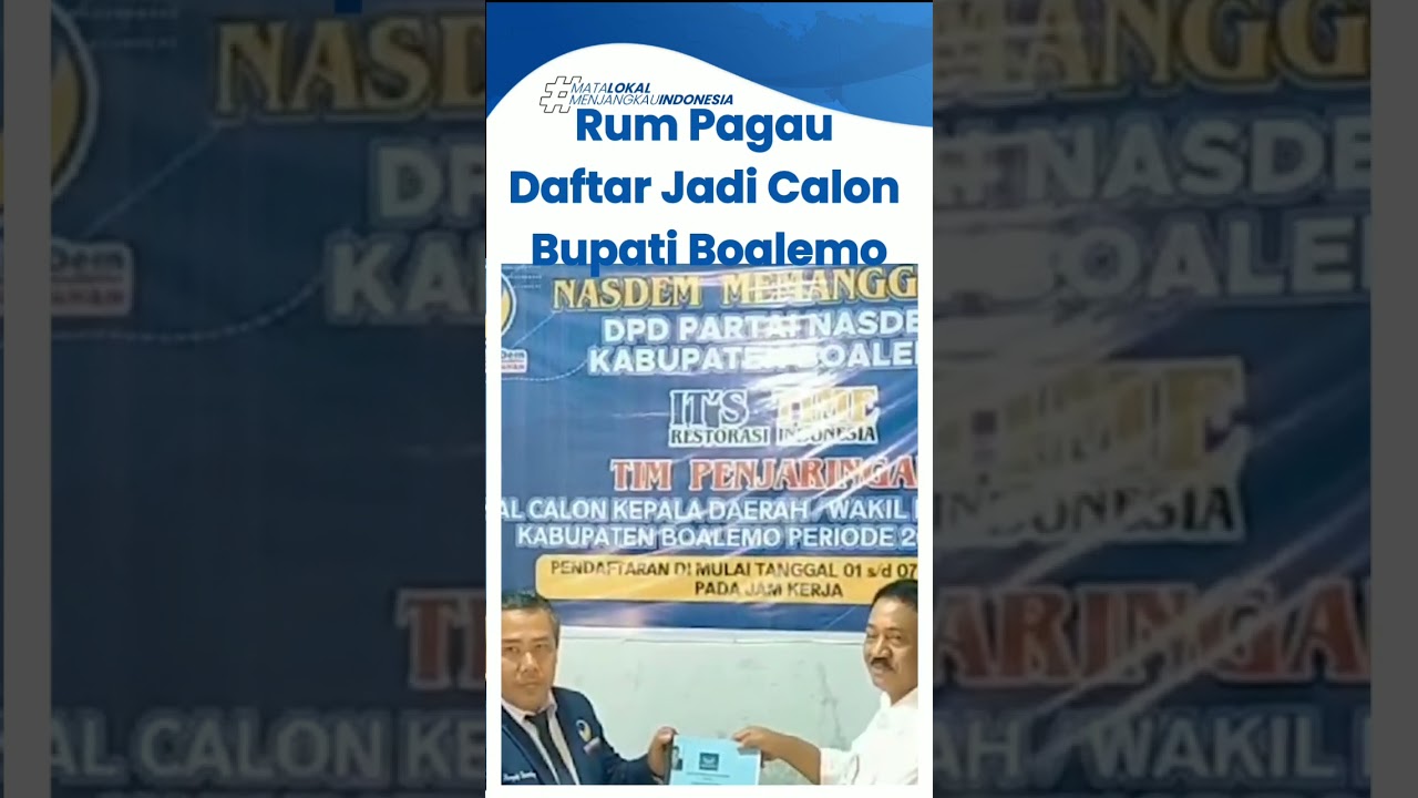Rum Pagau Daftar Jadi Calon Bupati Boalemo Gorontalo