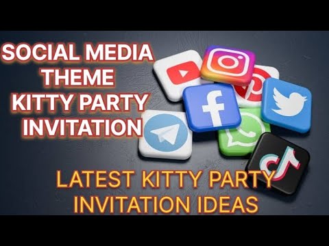 Social media theme kitty party invitation/ Latest kitty party invitation ideas #kittypartyinvitation
