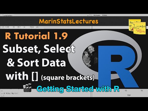 How to Subset Data in R With Square Brackets and Logic Statements (R Tutorial 1.8) Video Lecture ...