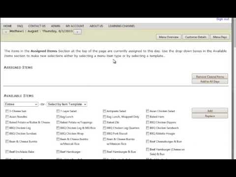 How to build menus in Catering CRM - School Lunch Software