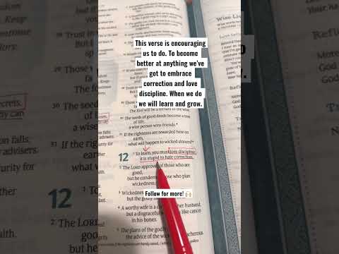 Love Discipline | Proverbs 12-1 ????????#bible #scripture #shorts #christian #love #discipline #learn