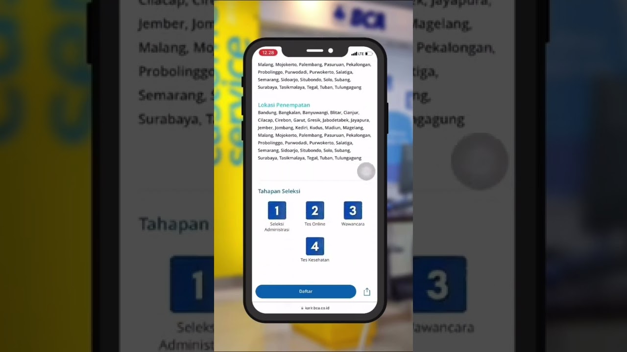 Cara Daftar lamaran kerja di bank BCA